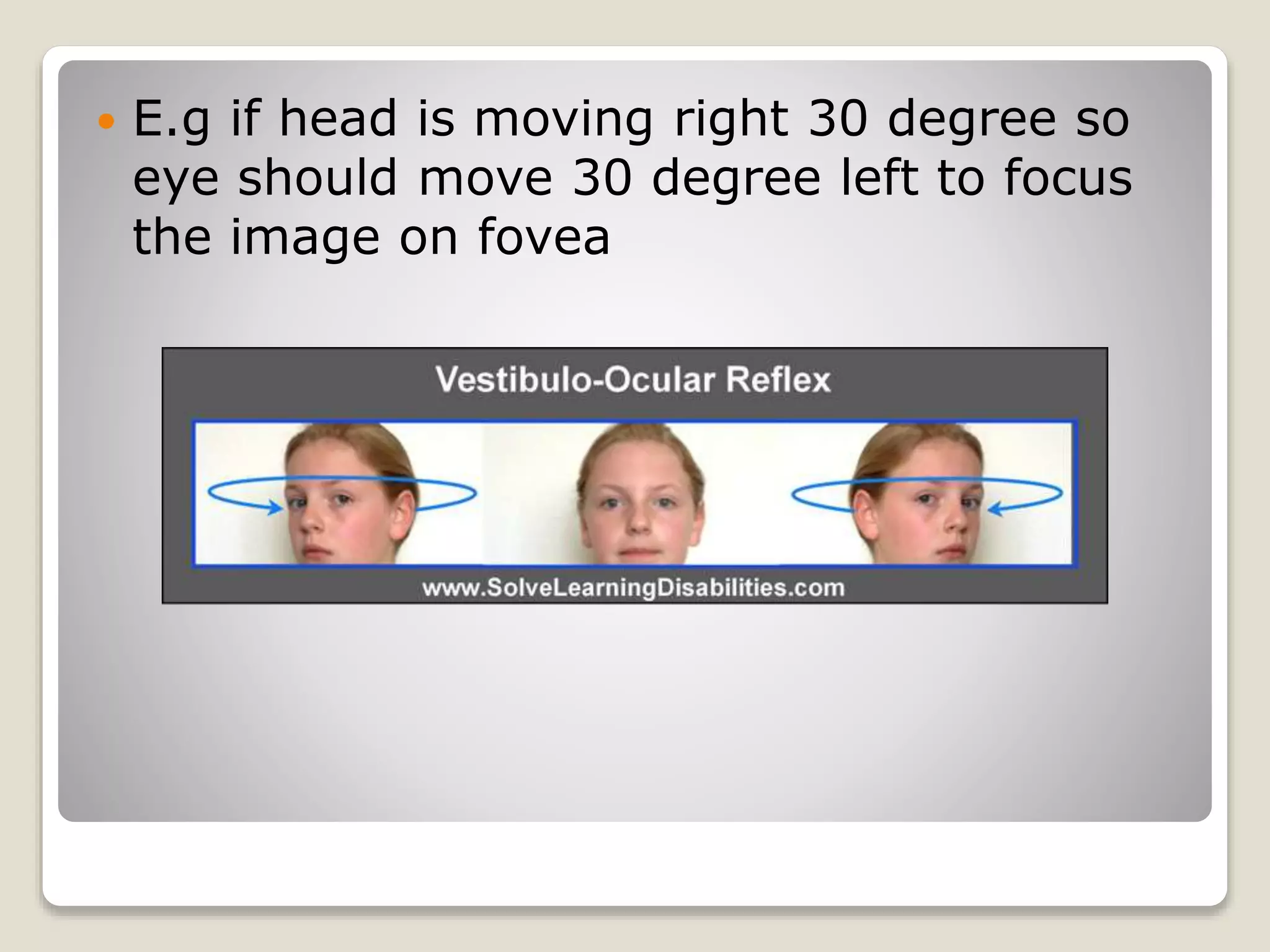 Vestibulo ocular reflex | PPTX