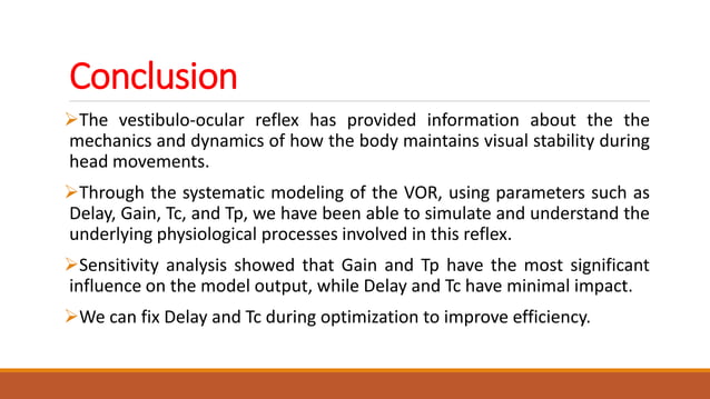 Vestibulo Ocular Reflex Mode Biomedelingl.pptx | Eye and Vision ...