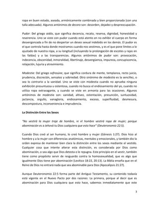 Lo Que La Biblia Enseña Acerca del Vestido | PDF