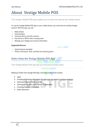 Vestige pos app | PDF