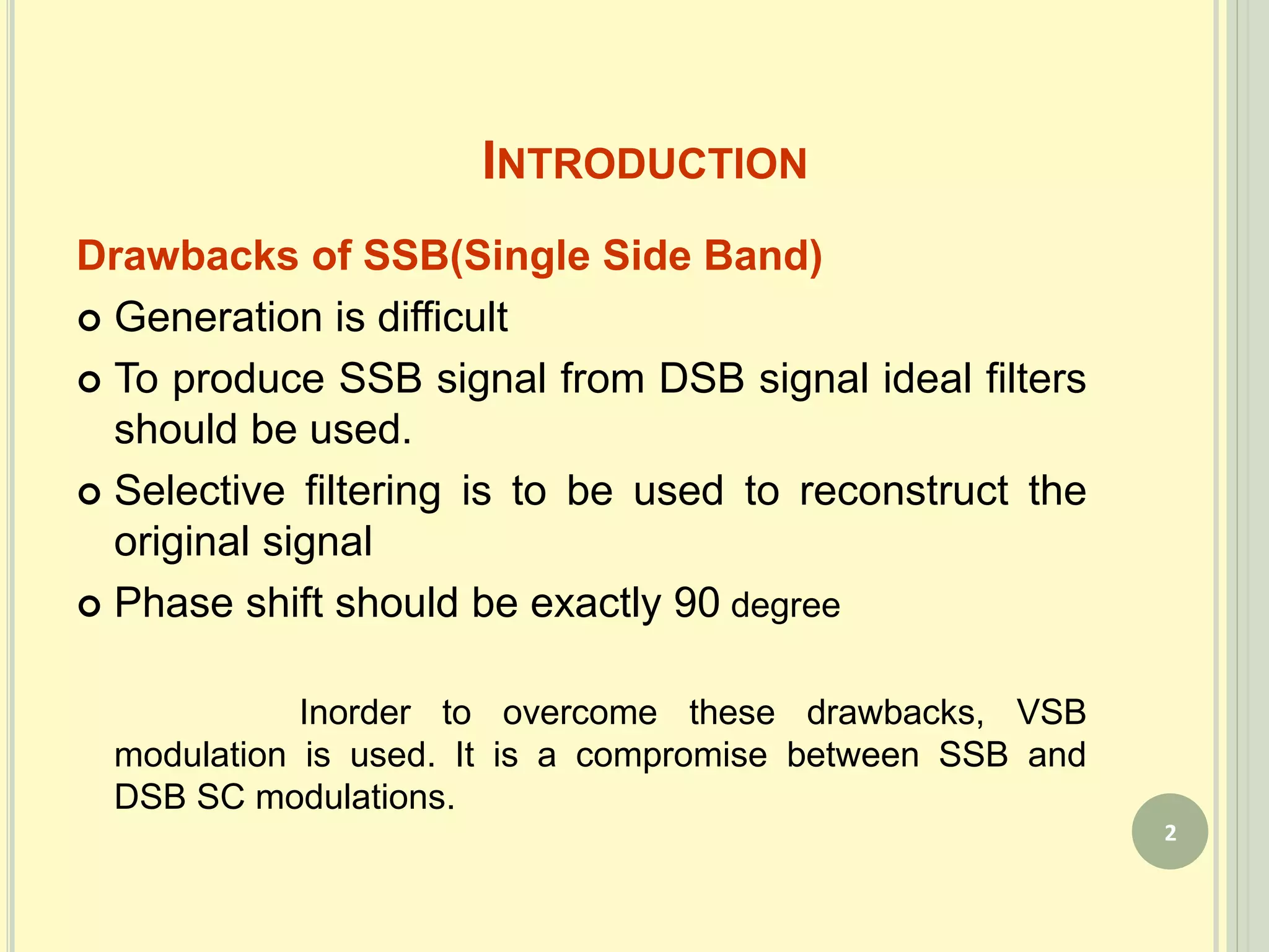 Vestigial side band (vsb) | PPT