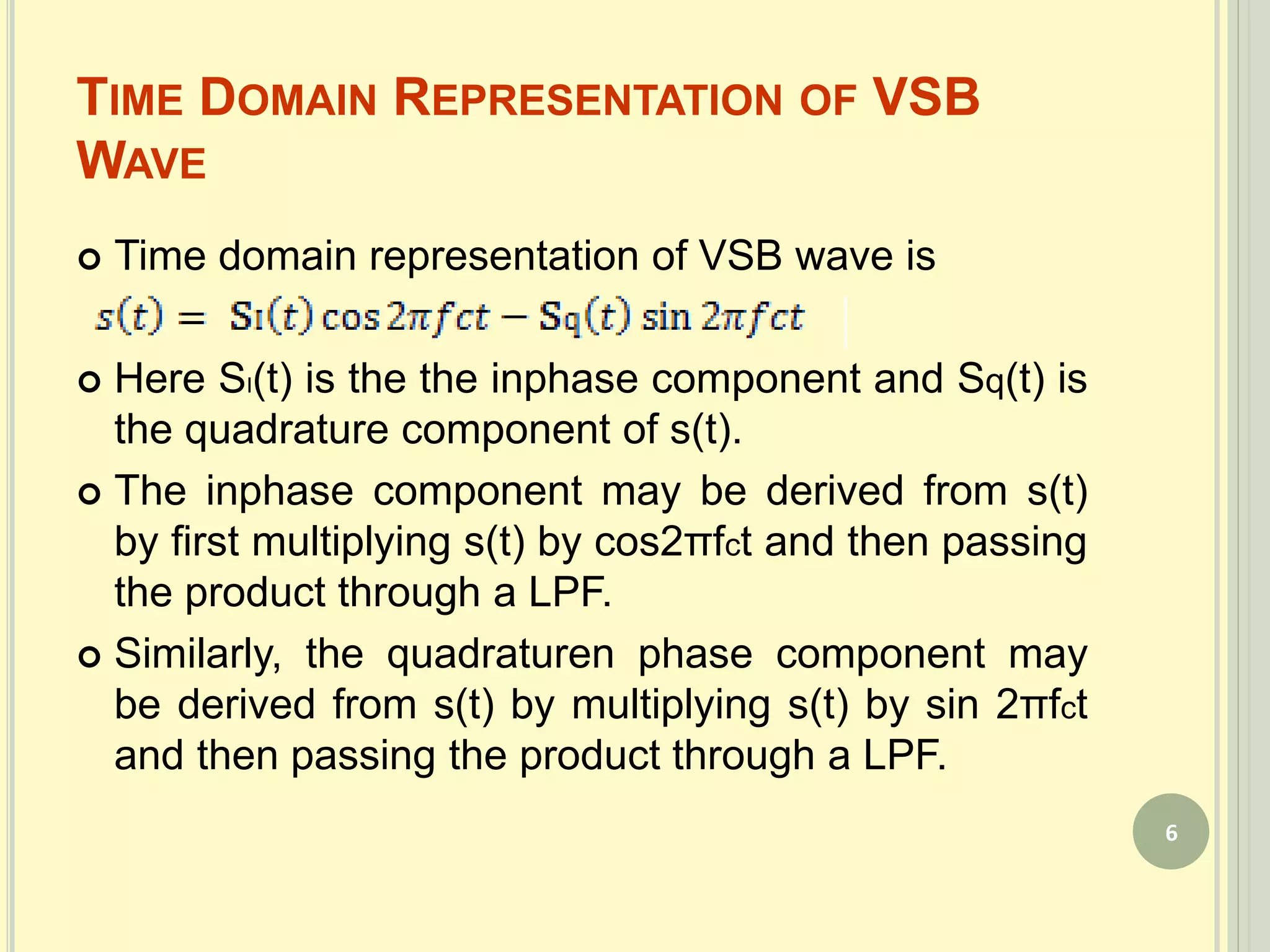 Vestigial side band (vsb) | PPT