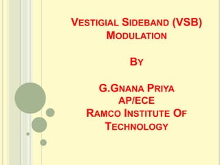Vestigial side band (vsb) | PPT