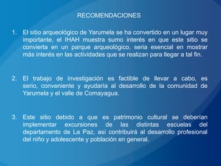 Vestigios del sitio arqueologico de yarumela | PPTX