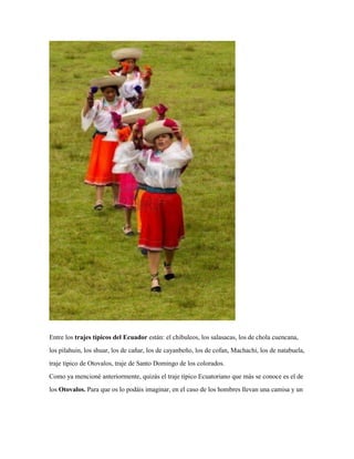 VESTIMENTA ECUATORIANA | PDF