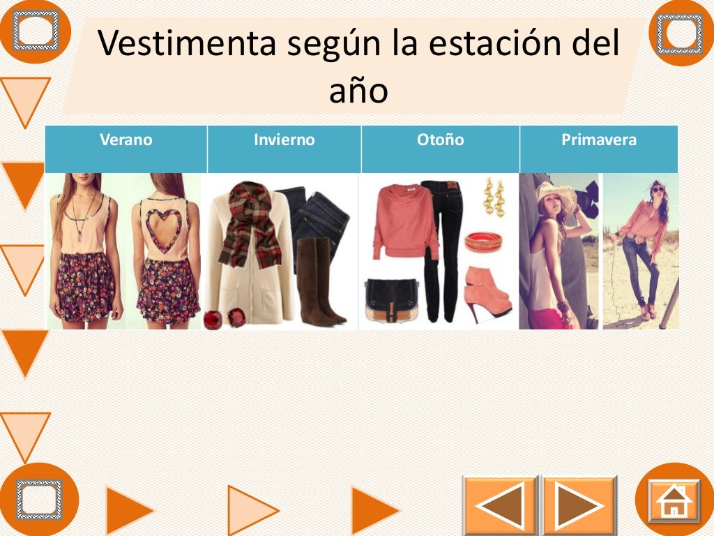 Vestimenta según la estación del año (1)