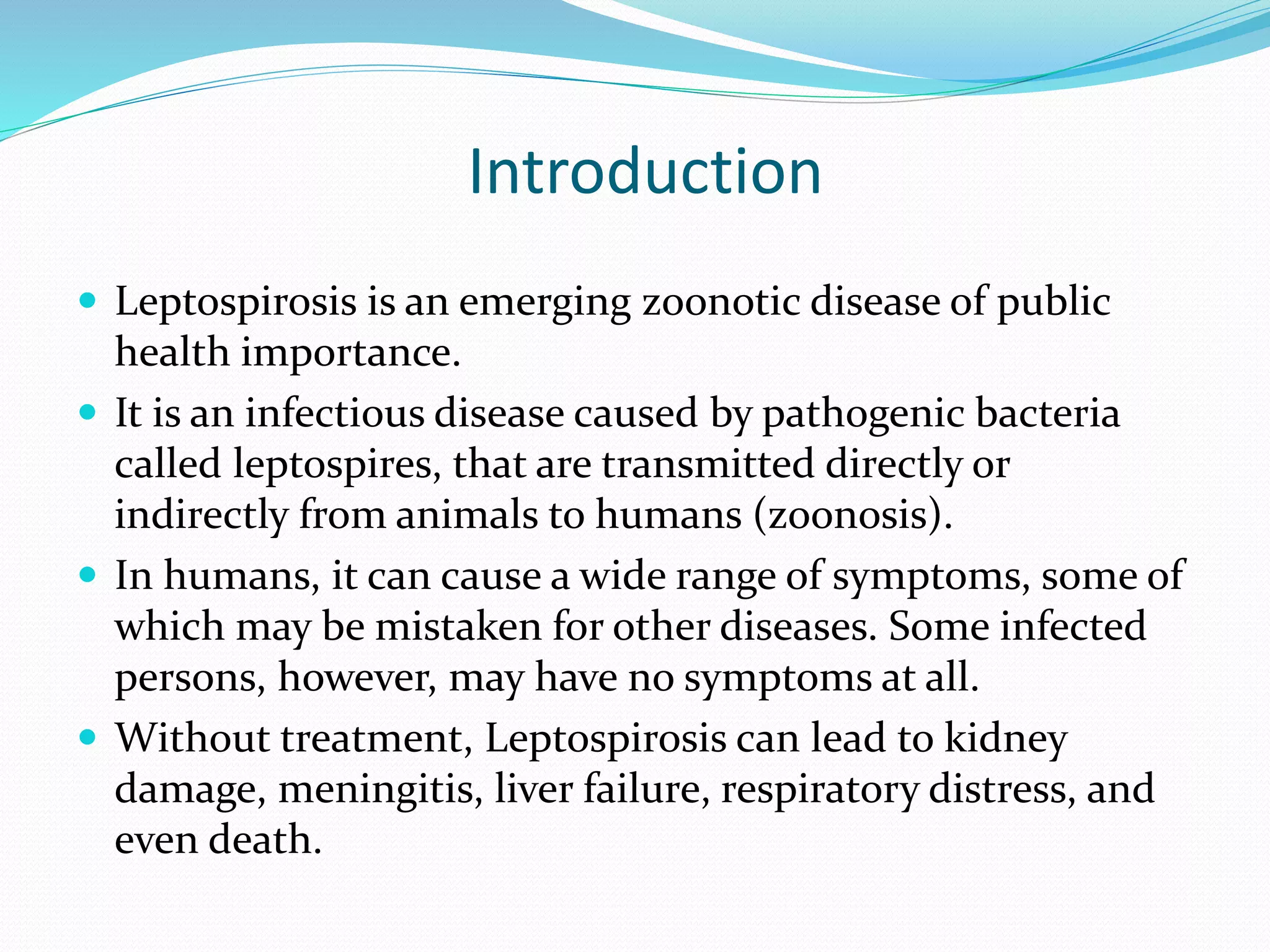 VETERINARY public health assign. on leptospirosis by Dr. CHANDRA ...