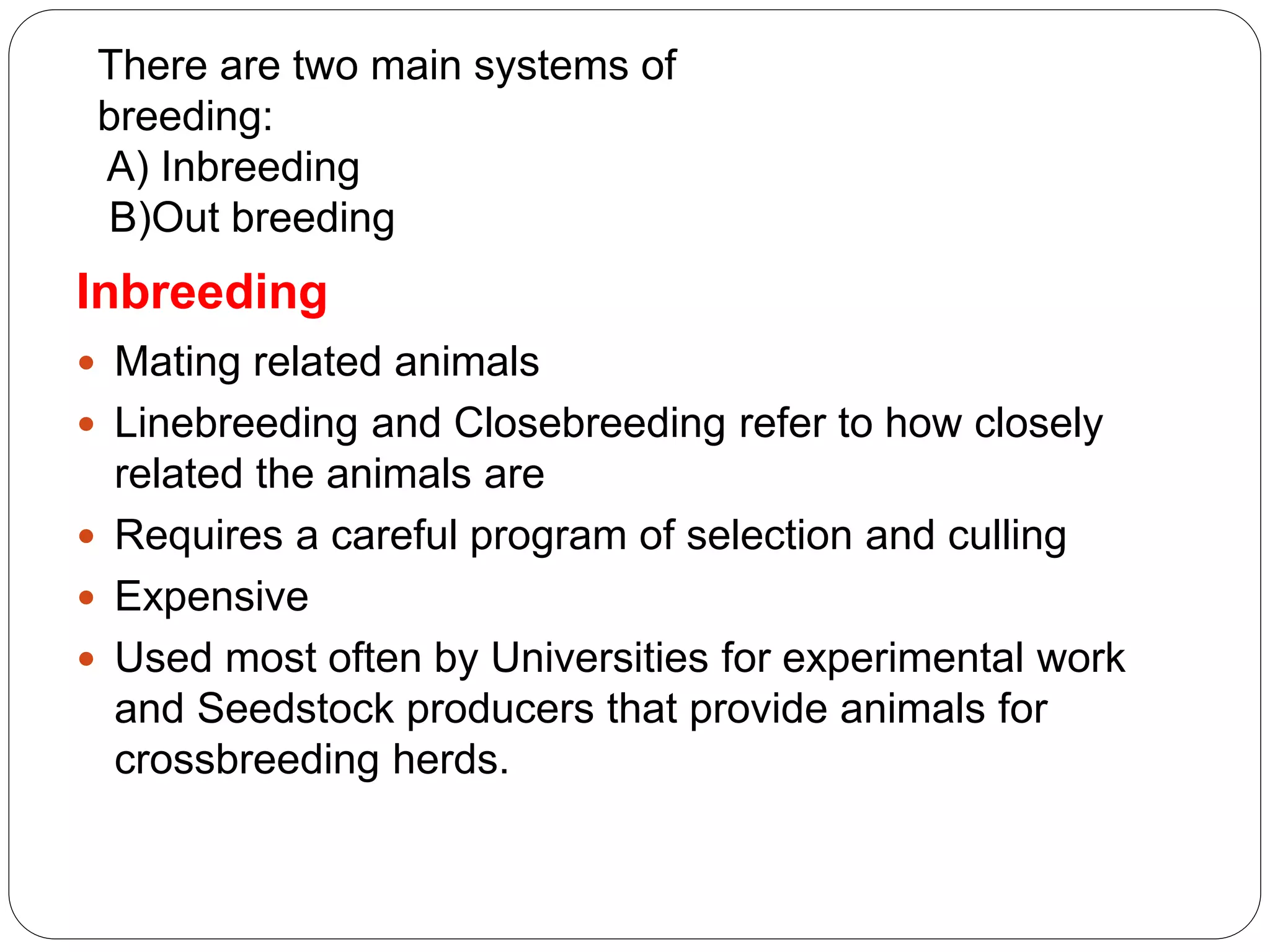 Veterinarysystem of breeding and injection methods | PPTX