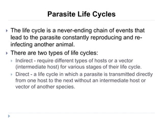 Vet2300 presentation parasitology ppt | PPTX