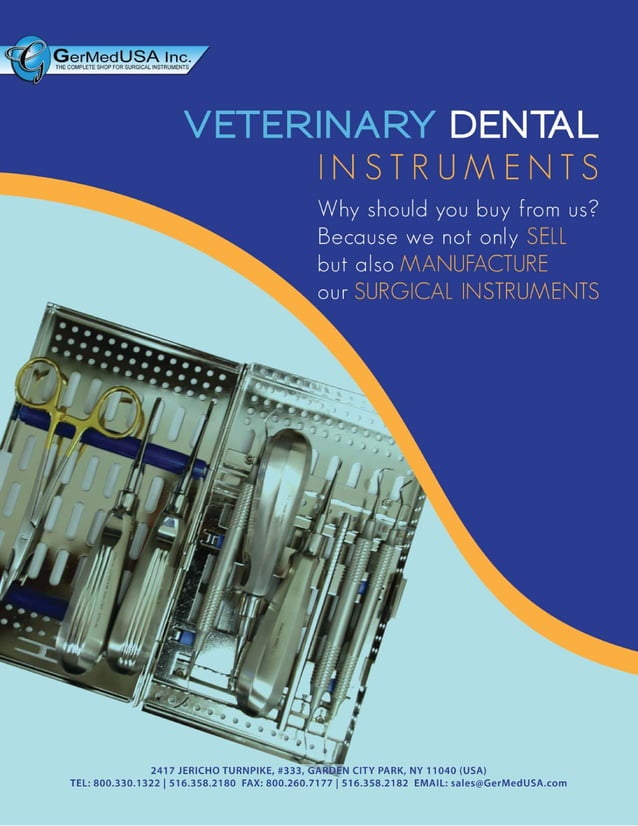 Veterinary Dental Instruments flyer surgical instruments from GermedUsa.Com