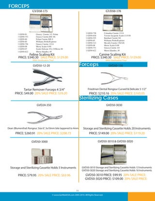 Veterinary Dental Instruments flyer surgical instruments from GermedUsa.Com