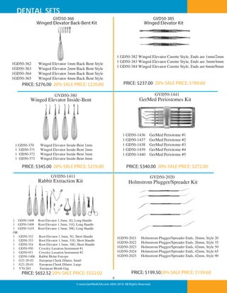 Veterinary Dental Instruments flyer surgical instruments from GermedUsa.Com