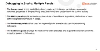 UiPath Veterans RPA Studio track program -Session 4: Advanced practices with Studio and ...