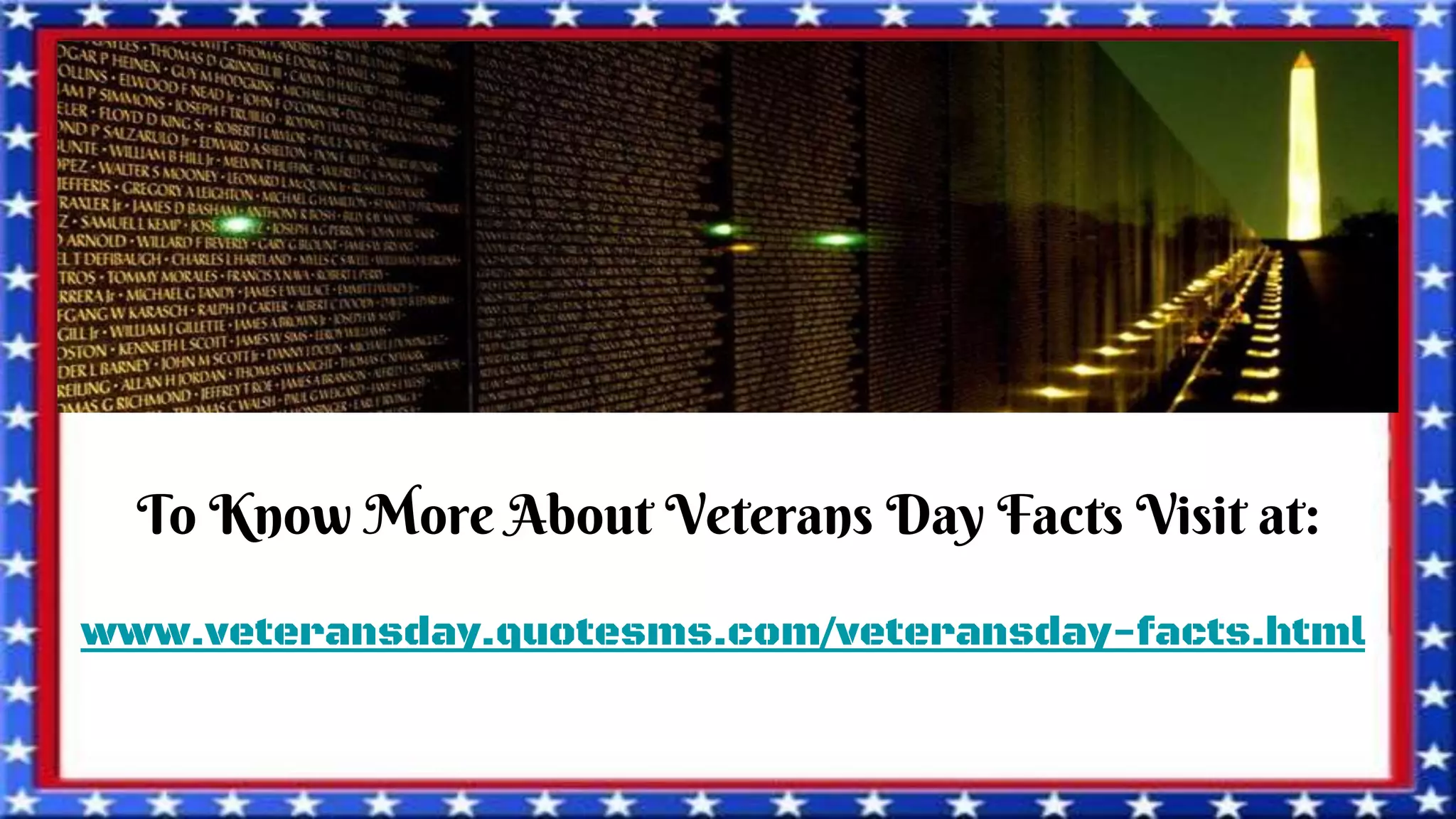 Veterans Day 2016 - Veterans Day Facts, Information, Images | PPT