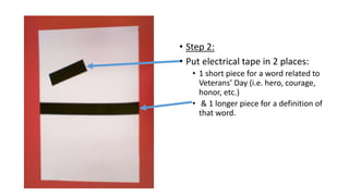 Veterans’ Day Definition Assignment | PPT