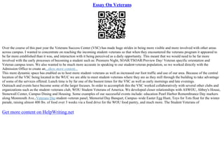 Veterans Day Essay | PPT