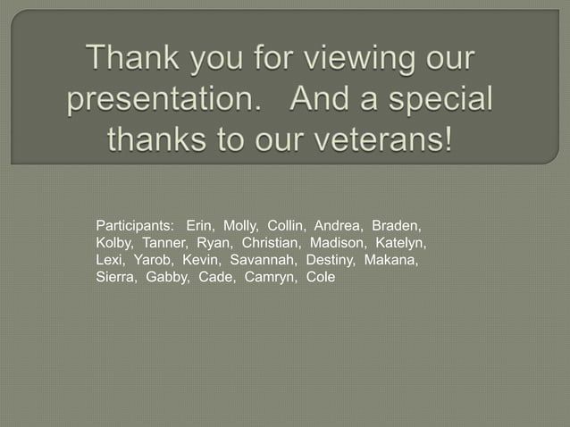Veterans Day Presentation | PPSX
