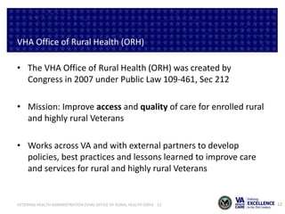 US Military Veterans Health Admin | PPTX