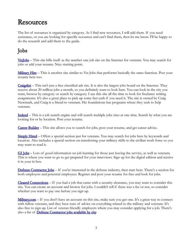 Veterans' Resource Guide | PDF