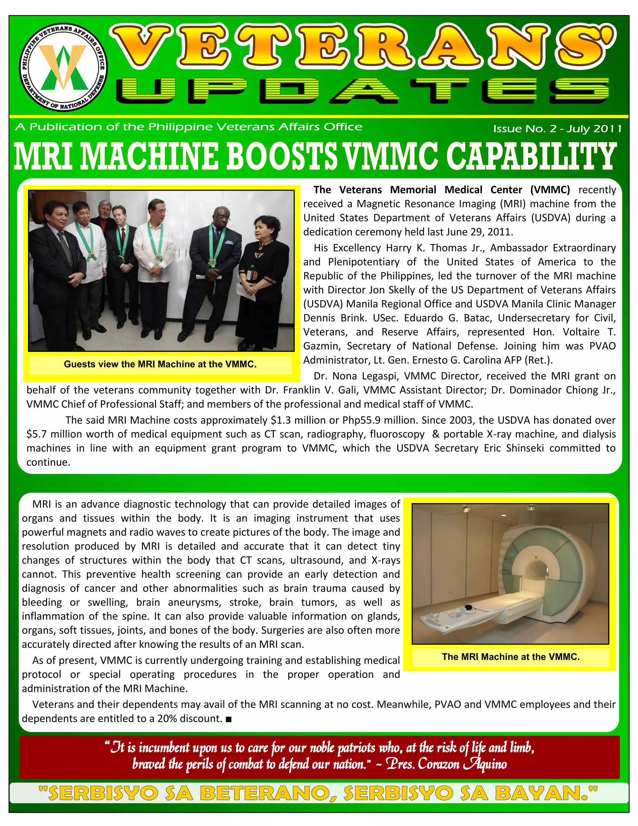 Veterans' update july 2011 | PDF