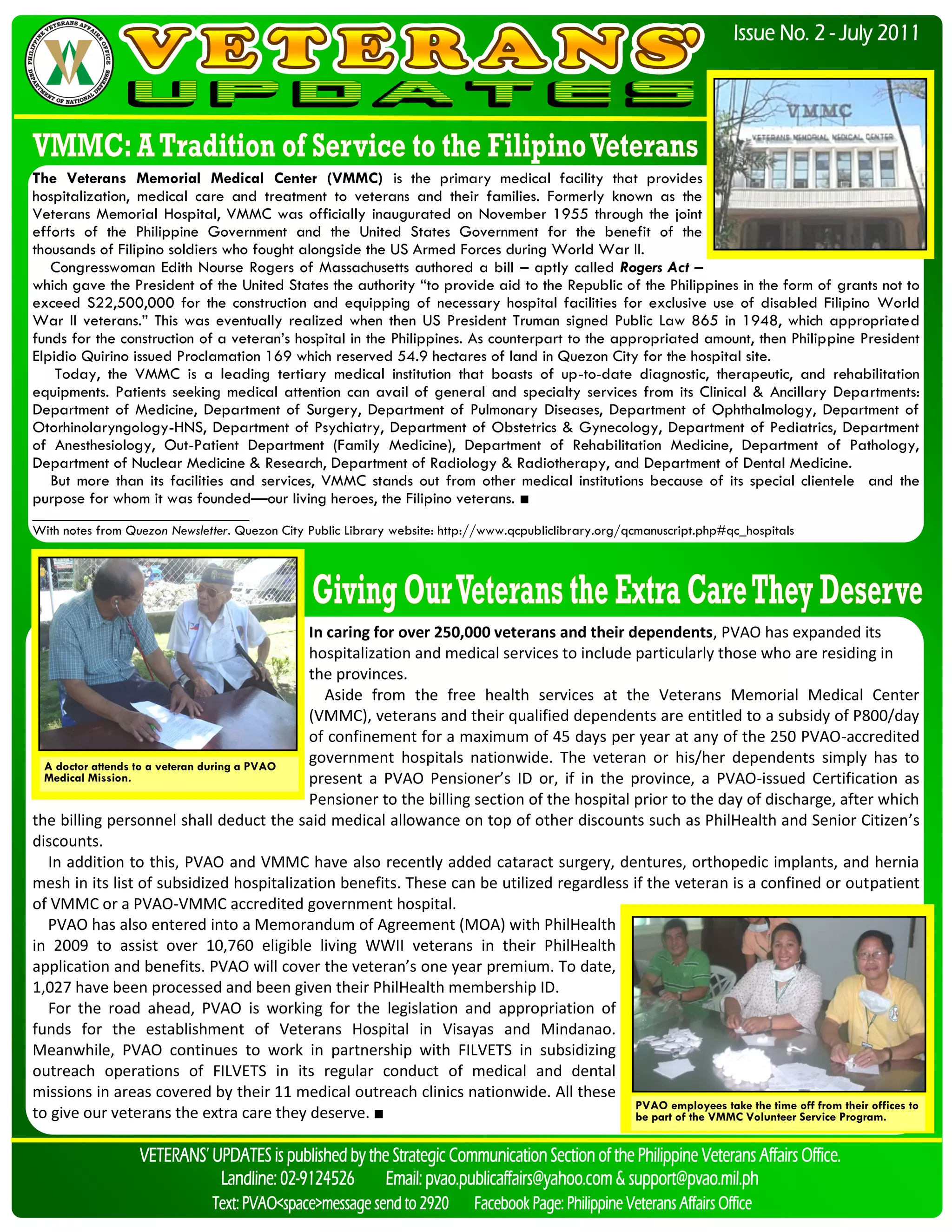 Veterans' update july 2011 | PDF