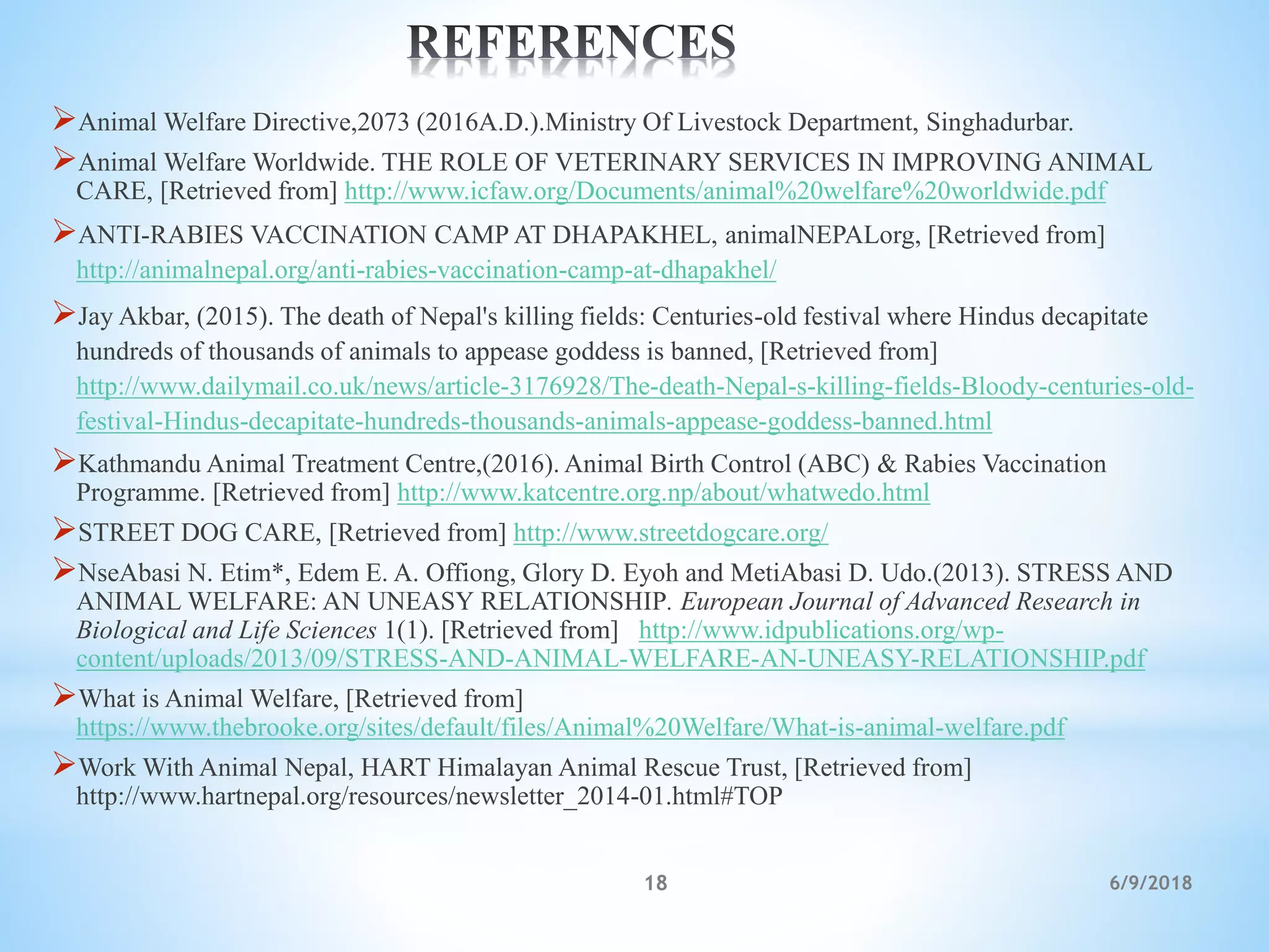 Veterinarians and Animal Welfare in Nepal | PPTX