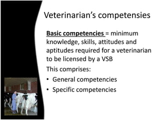 Veterinarian's Based Competencies on OIE - International Veterinary ...