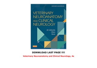 Veterinary Neuroanatomy and Clinical Neurology, 4e | PDF