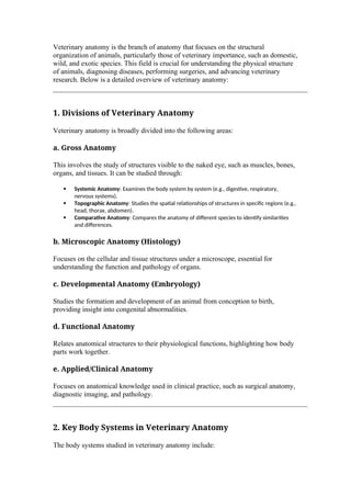 Veterinary anatomy is the branch of anatomy that f.docx