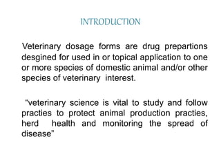 Veterinary drug delivery system | PPTX