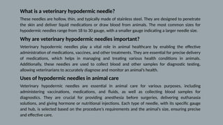 Veterinary Hypodermic Needles : A Guide to Types and Uses in Animal ...