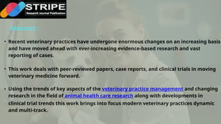 Journal of Clinical Veterinary Practices | PPTX