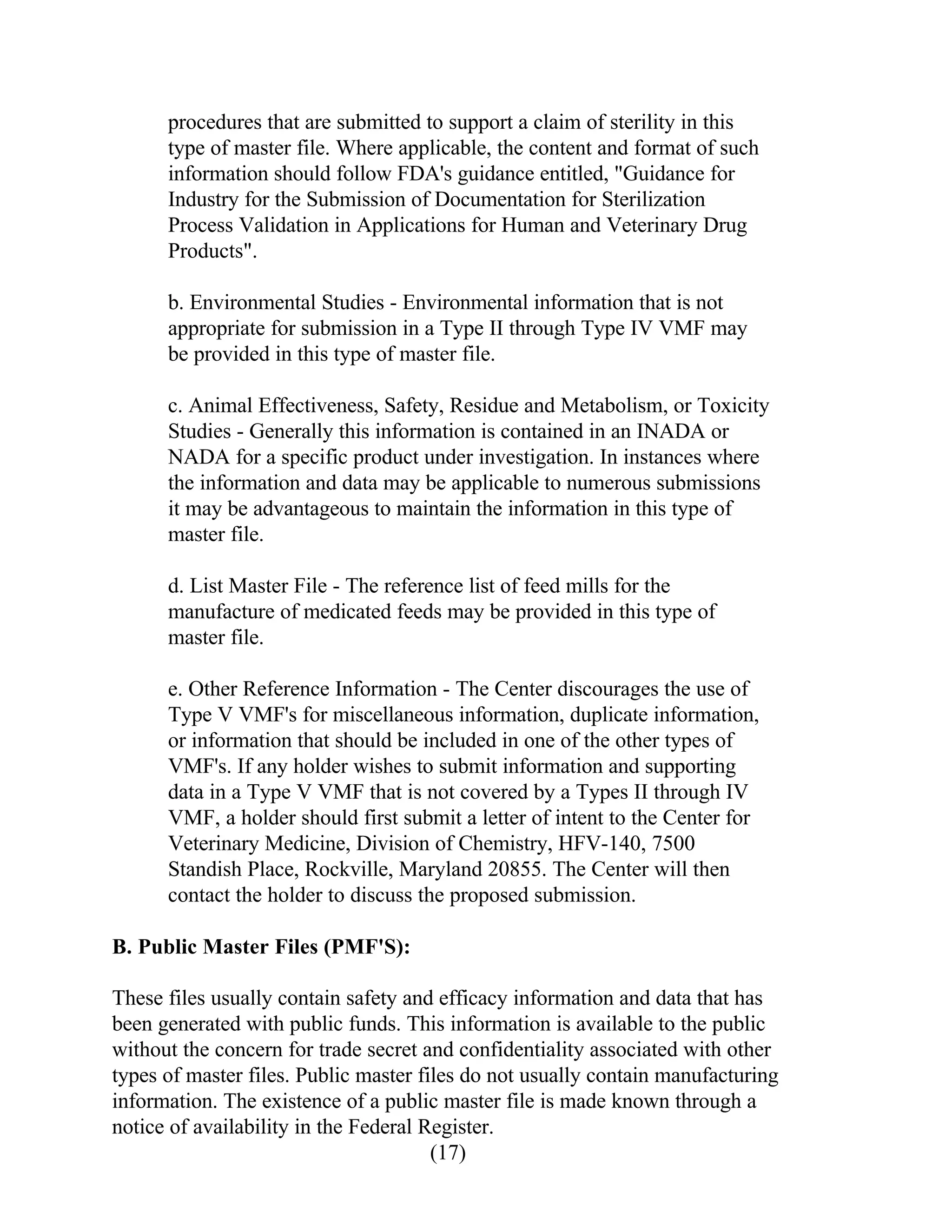 Veterinary master file (vmf) | PDF