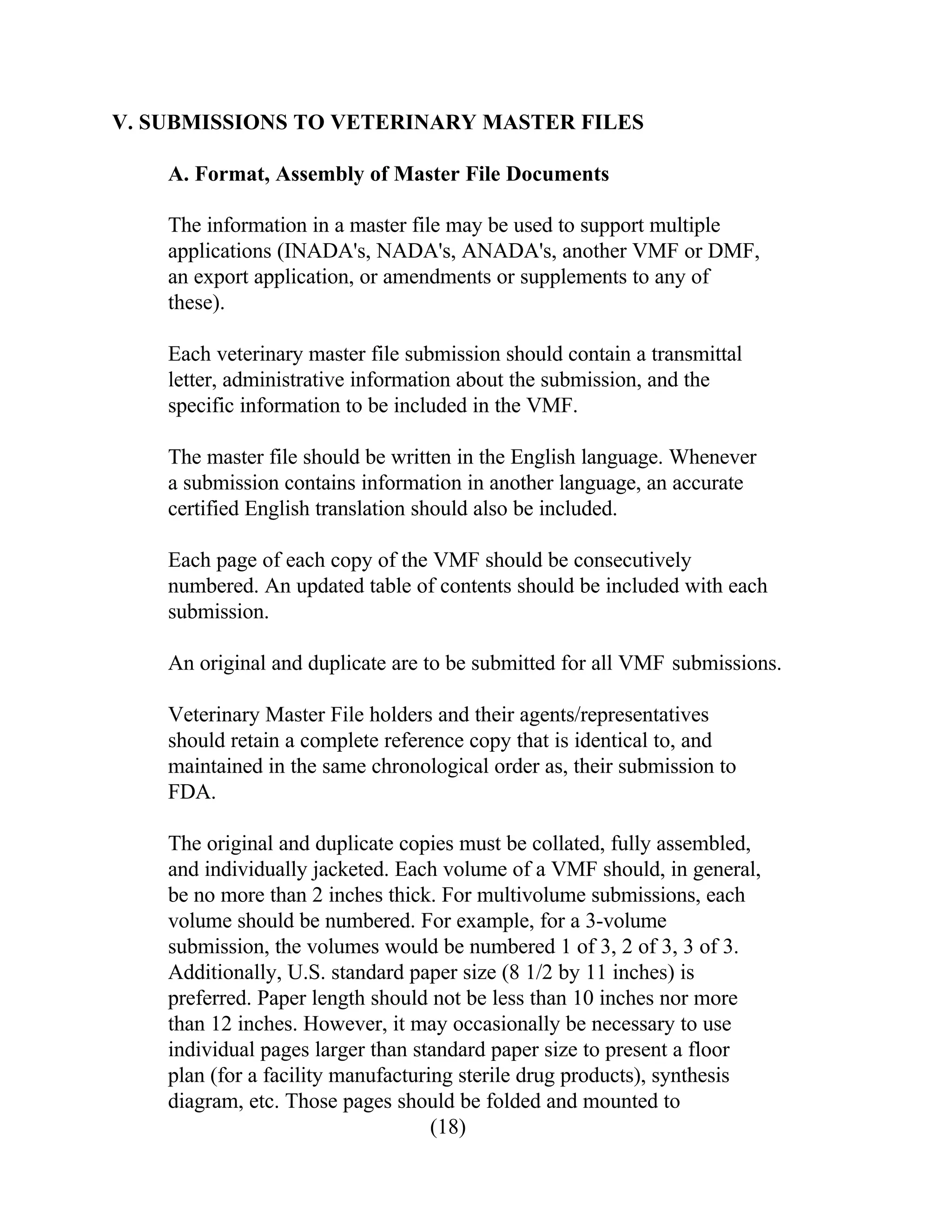 Veterinary master file (vmf) | PDF