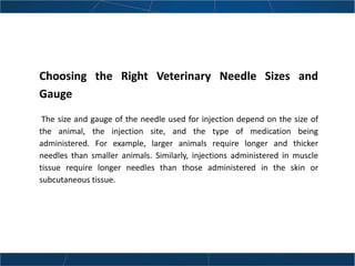 Veterinary Needles | PPT