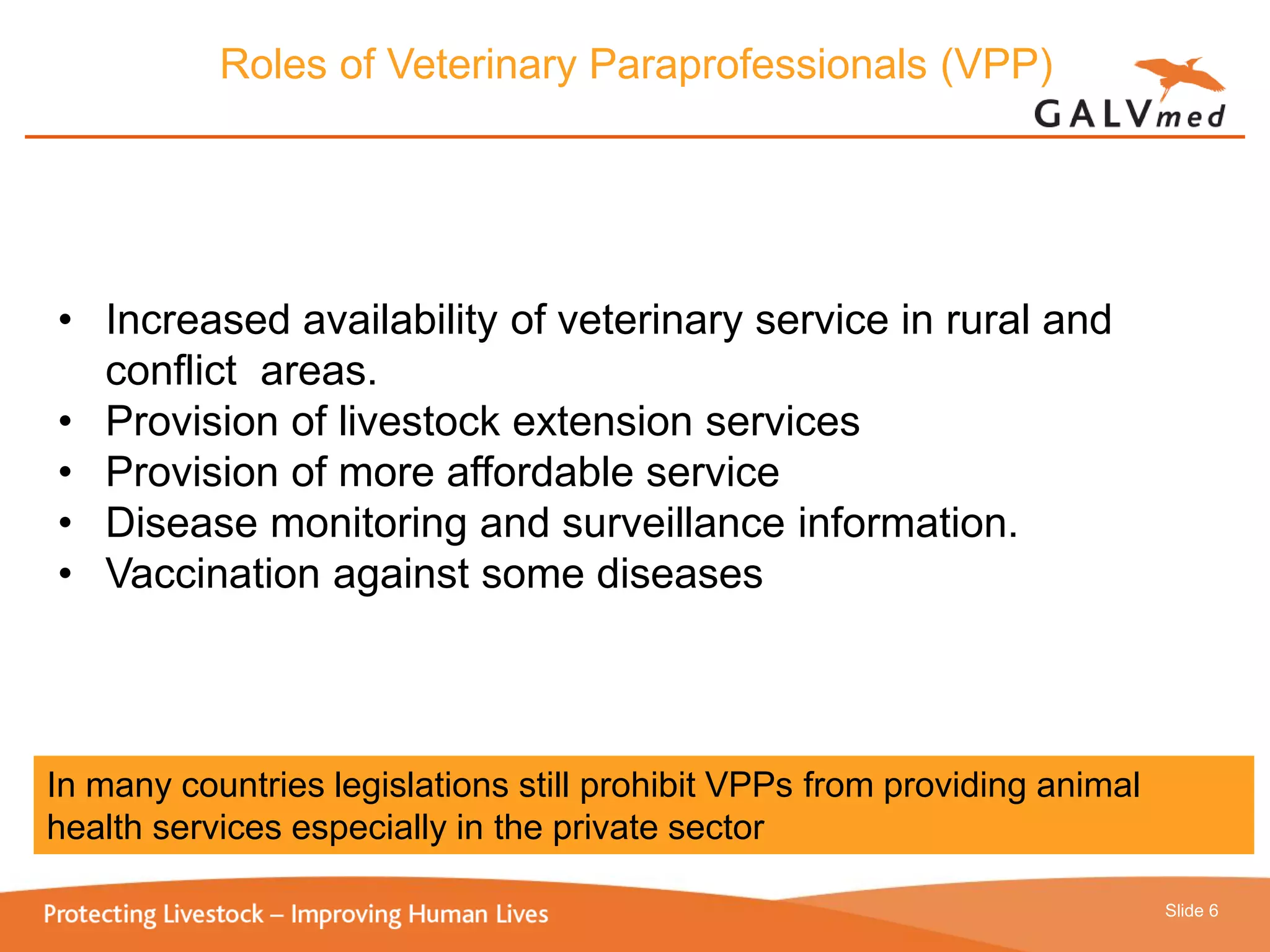 Veterinary paraprofessionals and animal health services delivery | PDF