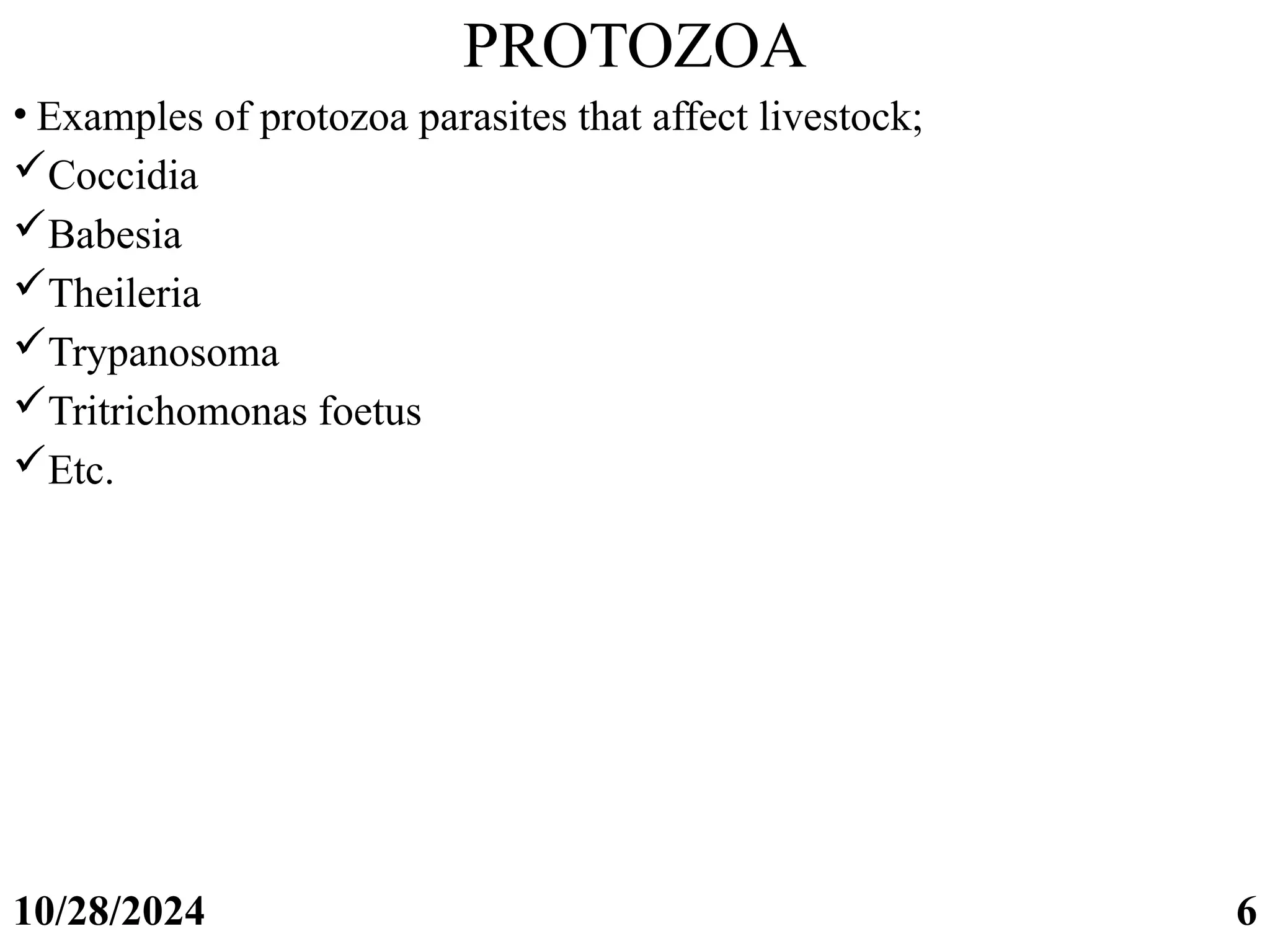 VETERINARY PARASITOLOGY parasites to.pptx
