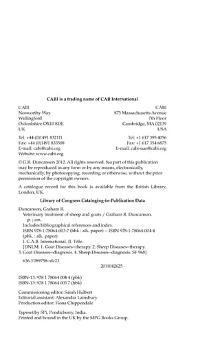 Veterinary treatment of sheep and goat | PDF