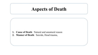 Veterolegal aspects of death and postmortem changes | PPTX