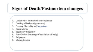 Veterolegal aspects of death and postmortem changes | PPT