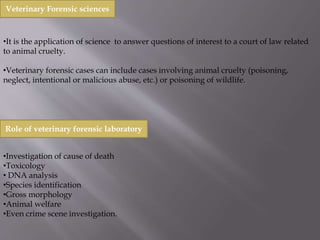 Veterolegal cases and forensics | PPTX