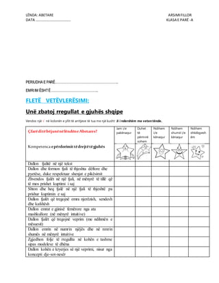 Vetevleresimi i nxenesit ne lenden e Abetares | DOCX