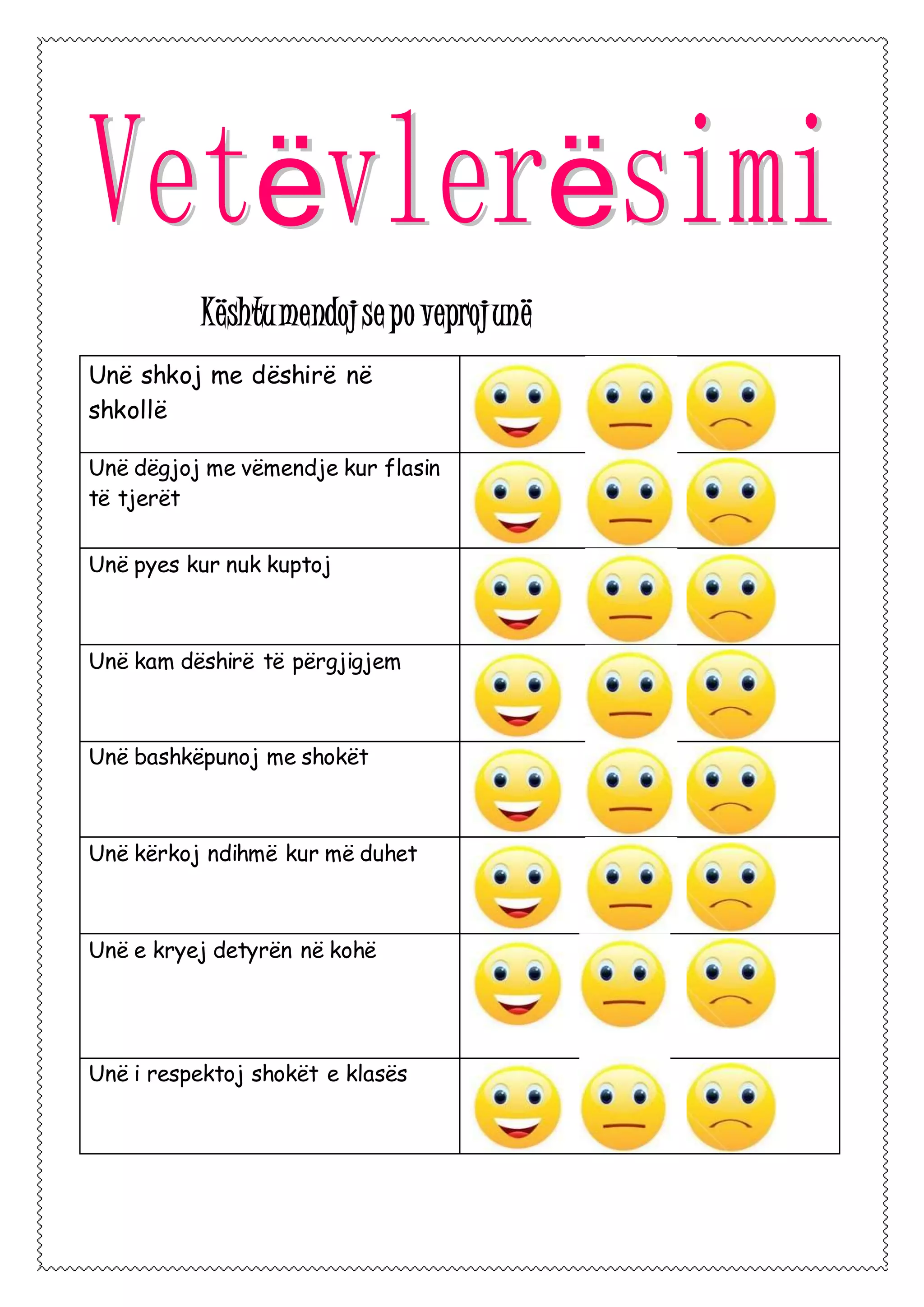 Vetevleresimi i nxenesit | PDF