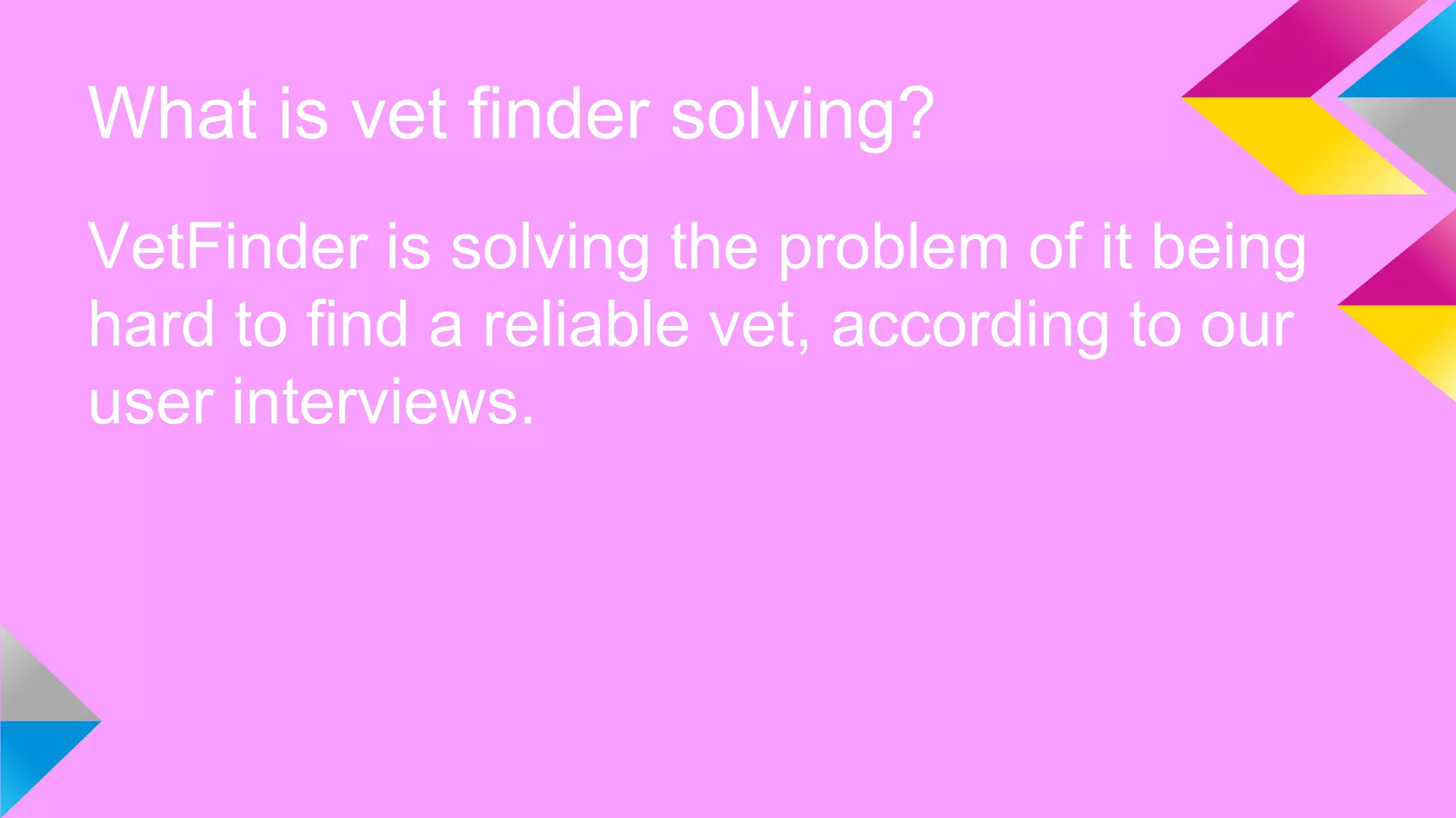 Vet Finder Pitch Presentation | PPTX | Pet Supplies | Pets