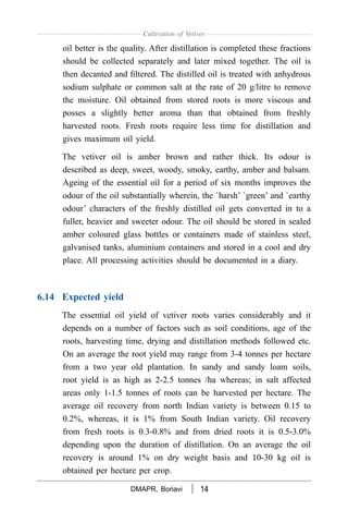 Production technology of Vetiver | PDF