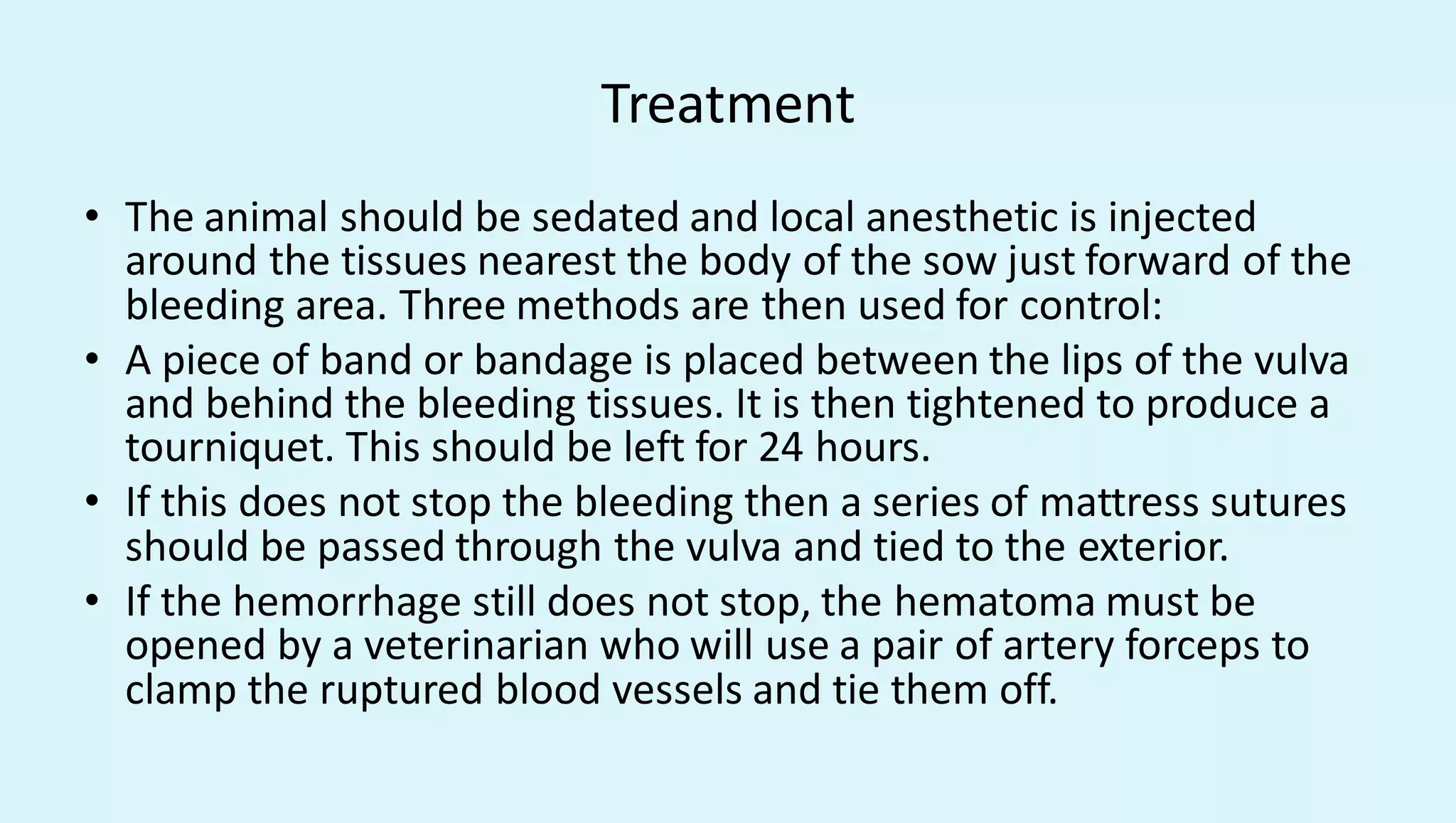 Vet obst lecture 12 Postpartum complications in large domestic animals ...
