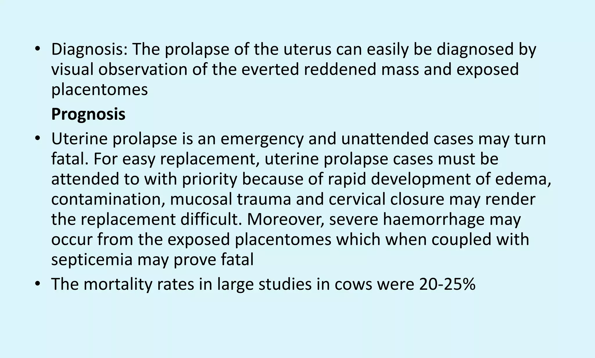 Vet obst lecture 13 Genital prolapse in domestic animals | PDF