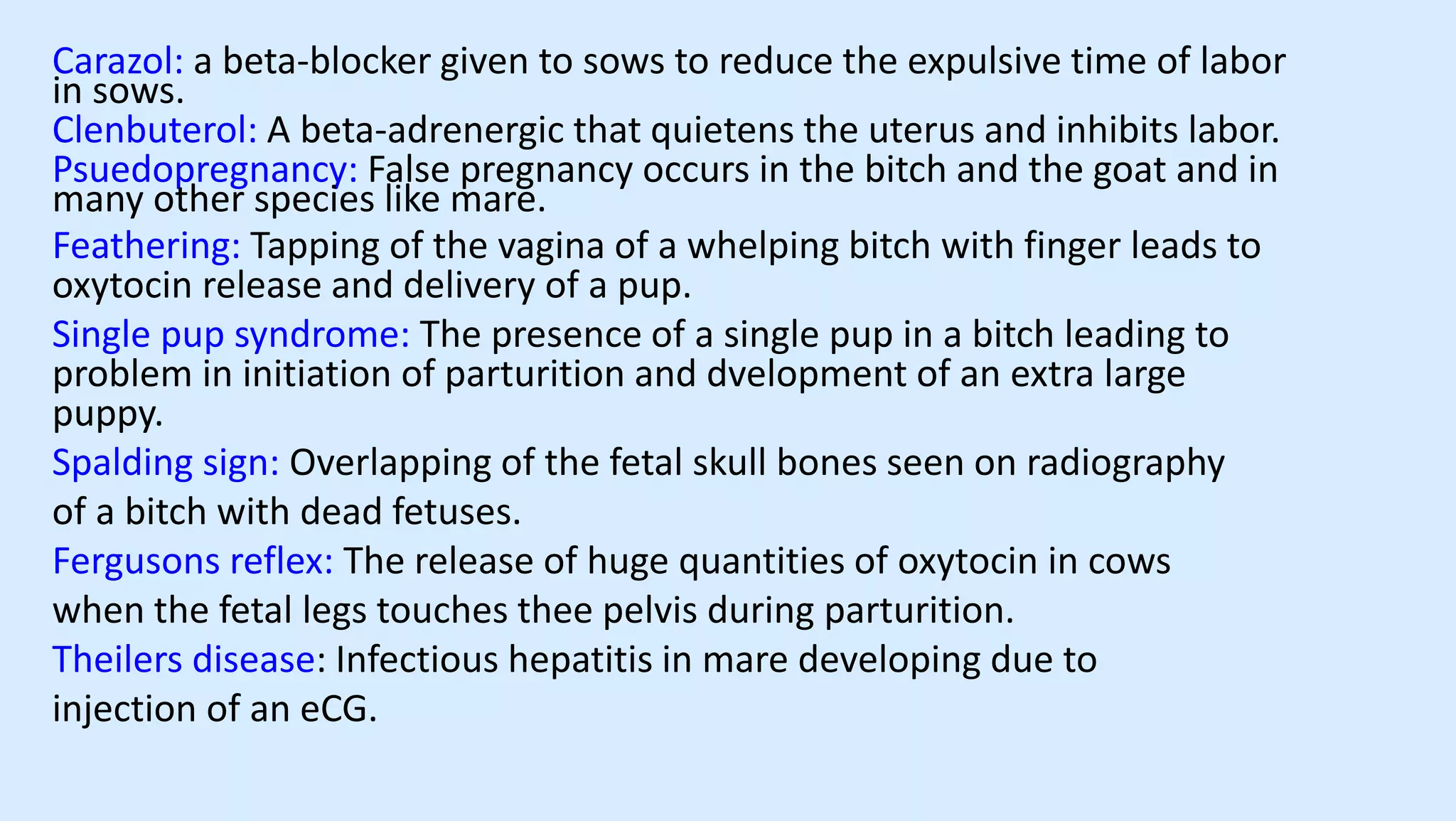 Vet obst lecture 1 Pregnancy in domestic animals | PPTX