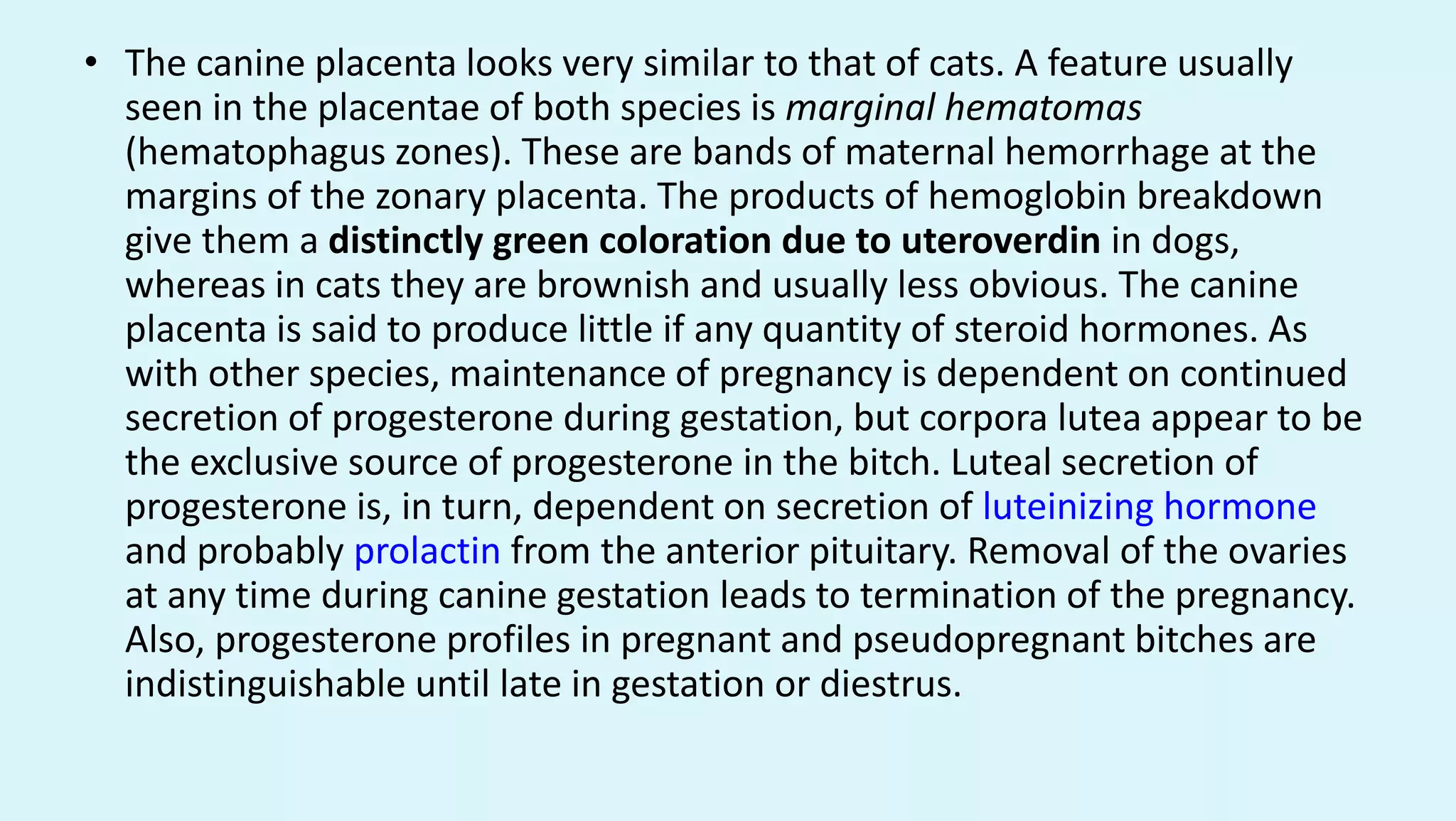 Vet obst lecture 2 placenta formation and growth | PPTX