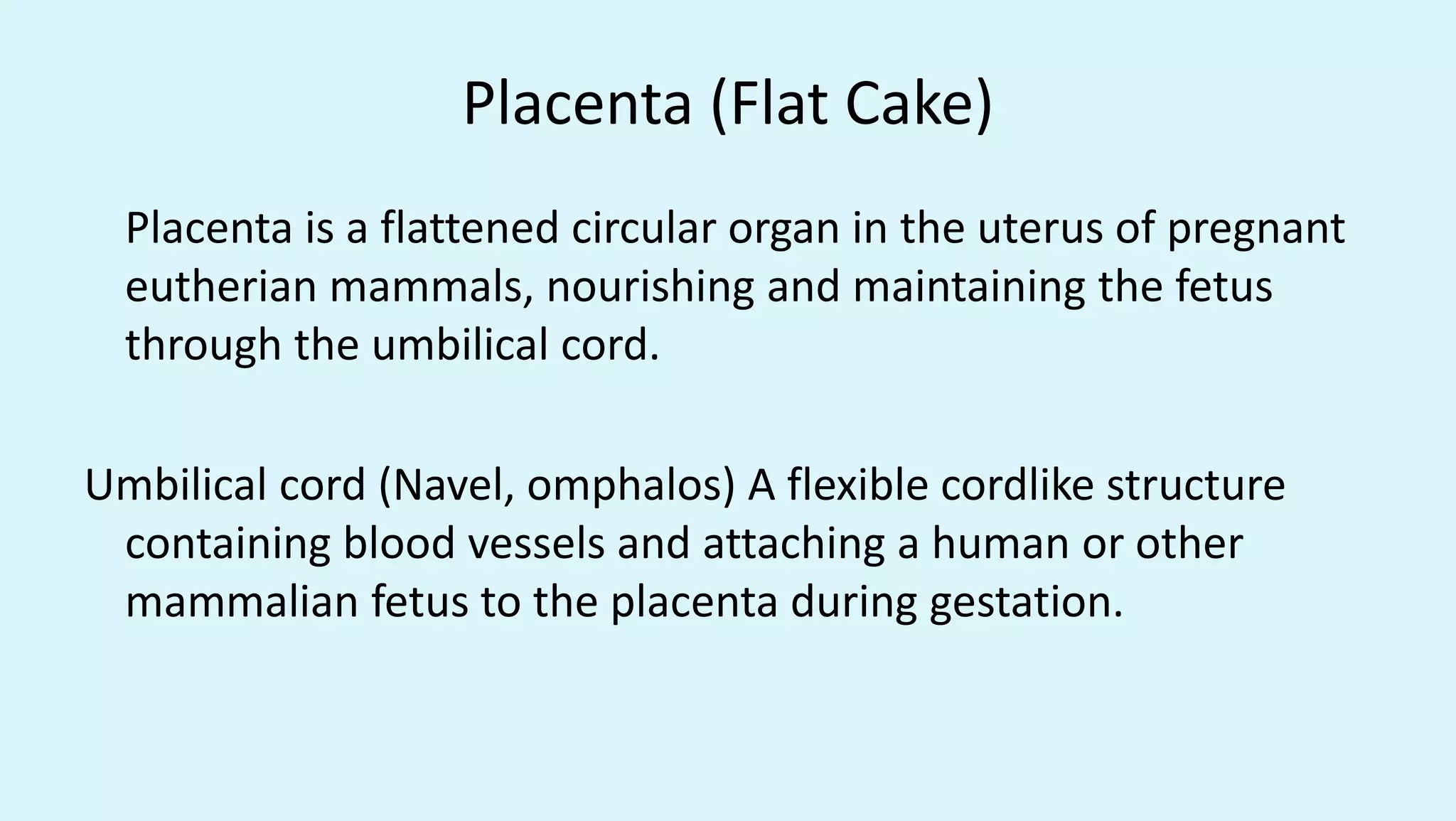 Vet obst lecture 2 placenta formation and growth | PPTX